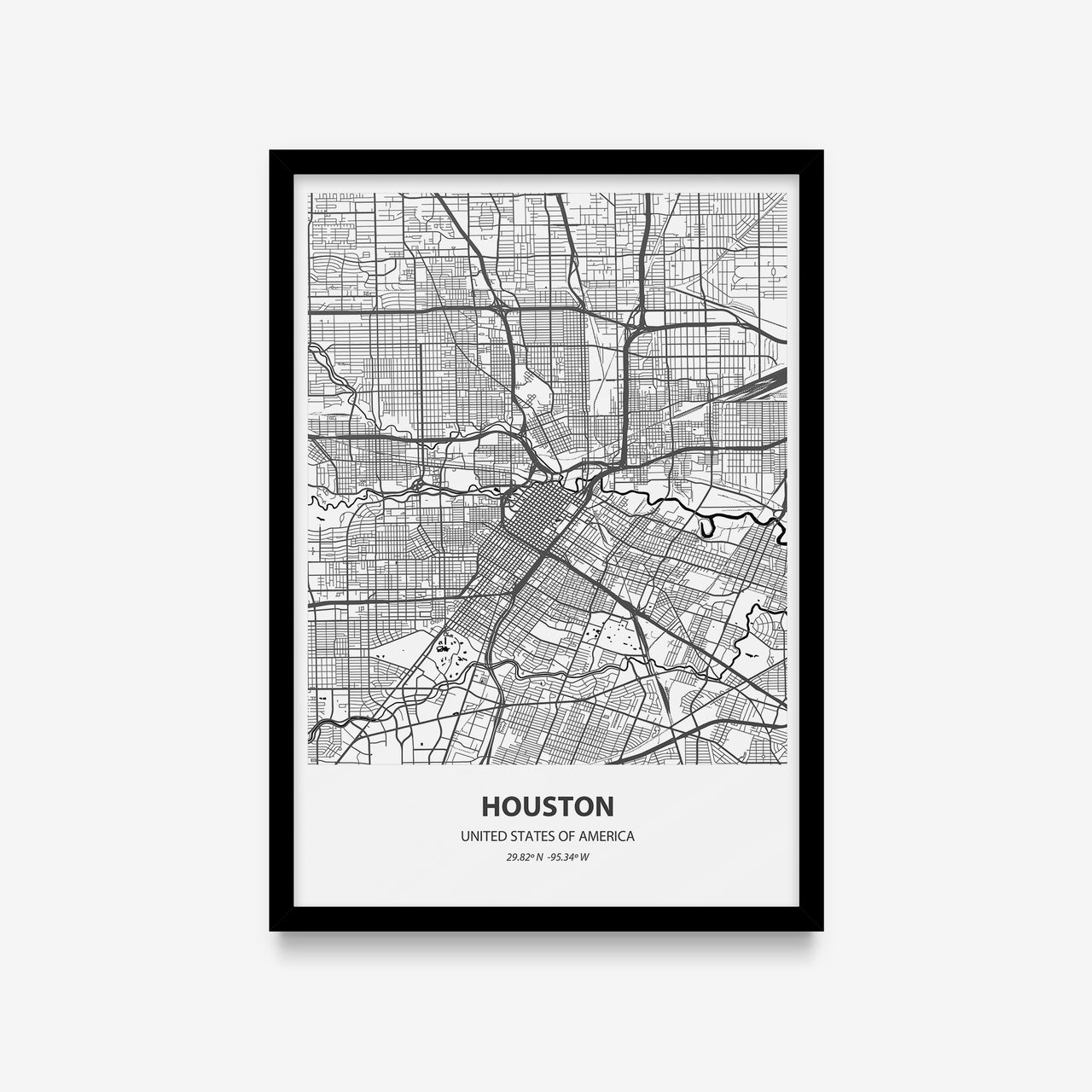 Mapas - Houston – EMOLDURA