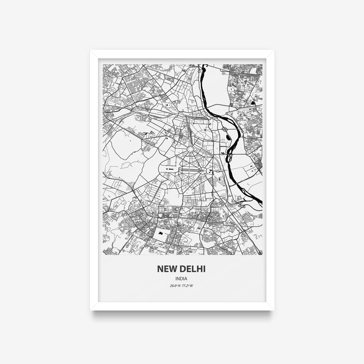 Mapas - New Delhi – EMOLDURA